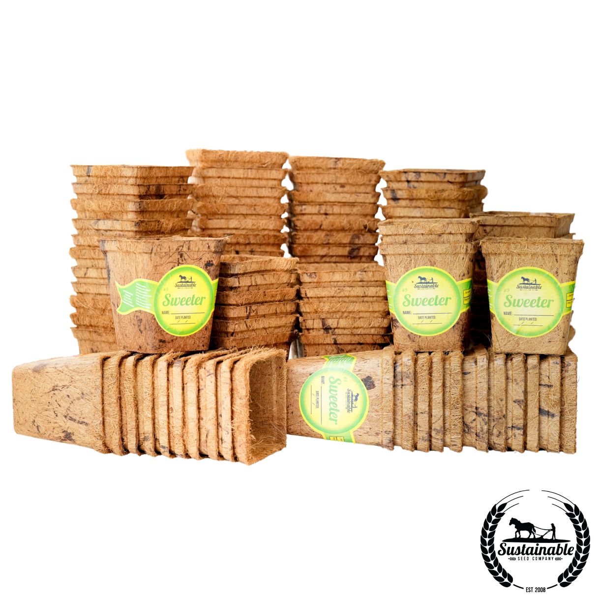 Sustainable Coco Coir Pots - Square - Pepper Sweeter